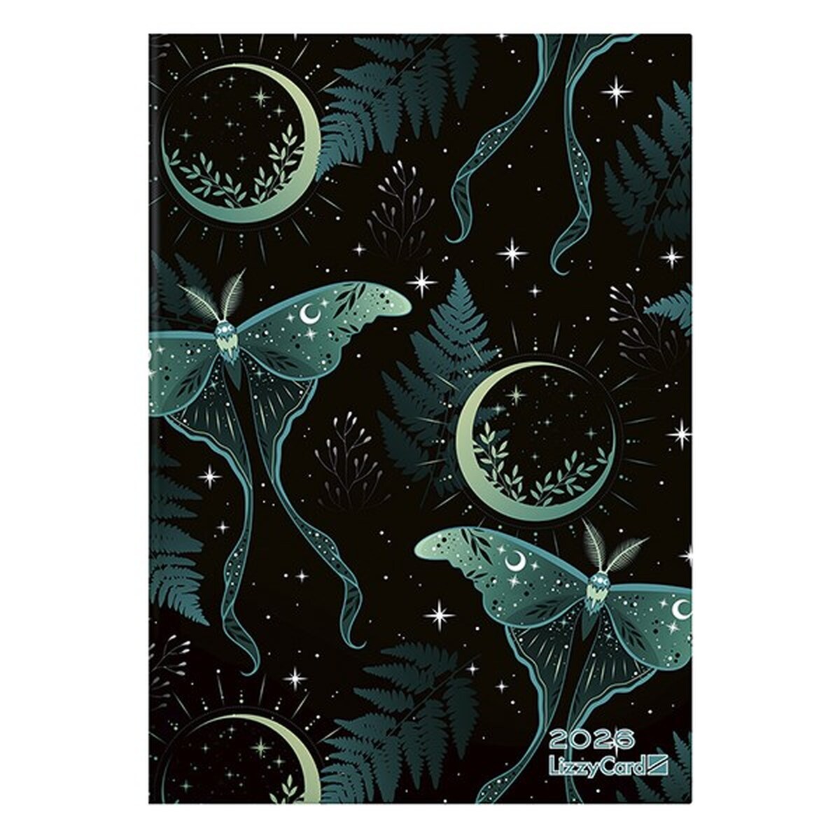 Határidőnapló LIZZY CARD B/6 napi keménytáblás Moth and moon 2026.