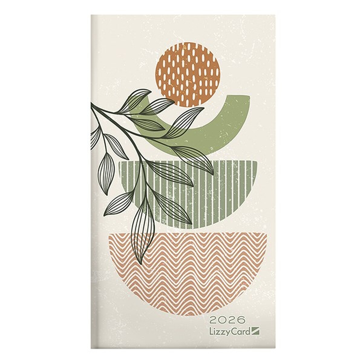 Zsebnaptár LIZZY CARD fekvő keménytáblás Abstract 2026.